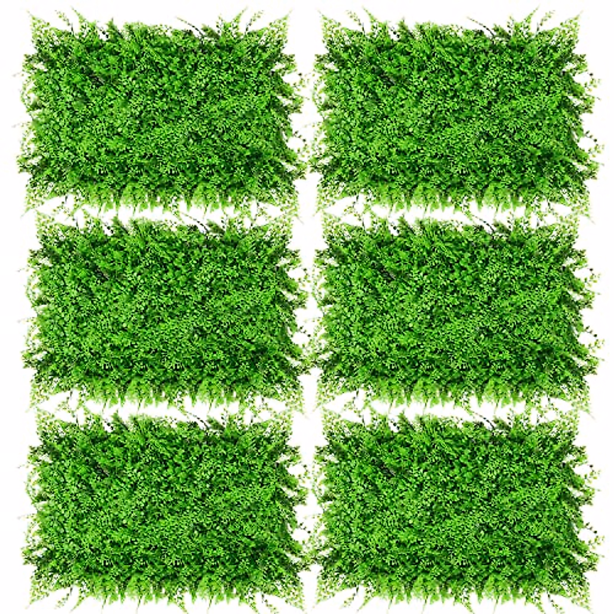 tonchean Grass Wall Panel 12PCS Artificial Hedge Panels 24 x 16inch Faux Greenery Wall Backdrop Topiary Fence Screen for Indoor Outdoor Decor Garden Fence Backdrop