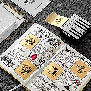 Phomemo Adhesive Thermal Sticker Paper,White/Gold Glitter/Silver Glitter Thermal Paper,for Phomemo M02/M02 Pro/M02S/M03/M03AS/M04S Bluetooth Thermal Pocket Printer, 50mm-53mm Width, 3.5m Length,3 Roll