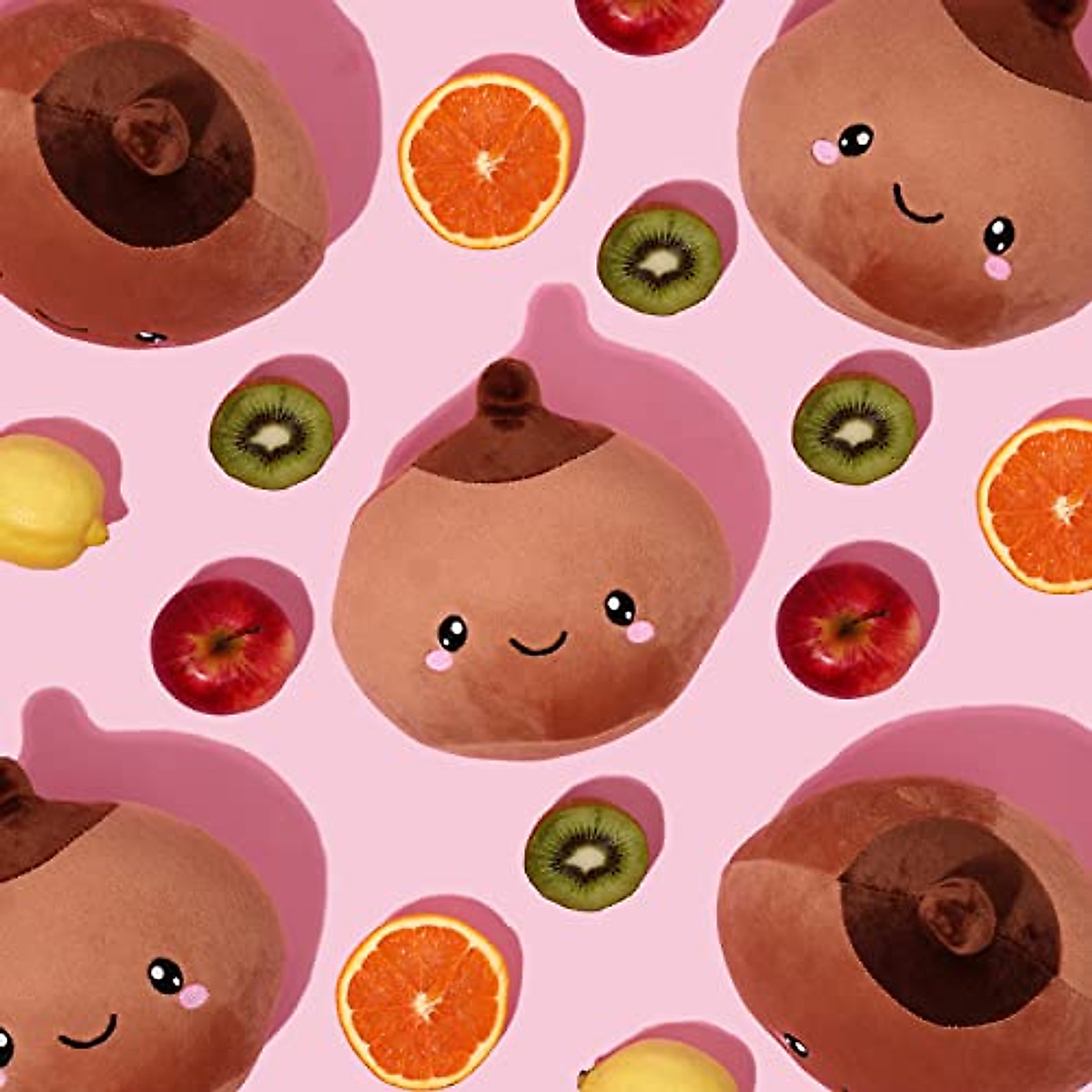 nerdbugs Breast Plush - The Breast is Yet to Come! (Brown/Tan) Breast Cancer Awareness/Breast Cancer Survivor Gift/New Mom Gift/Pregnancy Gift