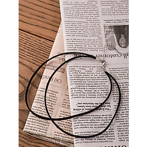 Sacina Goth Hippie Black Faux Leather Choker, Dainty Choker Necklace, Halloween Christmas New Year Jewelry Gift For Women