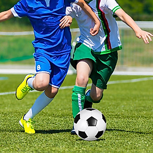 HyDren 4 Pcs Soccer Ball with Pump Official Size Indoor Outdoor Sports Soccer for Child Adult Players Game Training Back to School Gift(Size 5, Elegant)