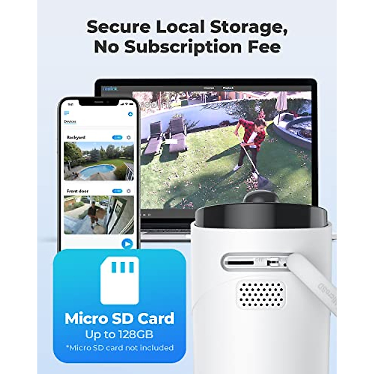 REOLINK Wireless Outdoor Security Camera, No Hub Needed, 1080P HD, Wire-Free Rechargeable Battery Powered, Home Surveillance with 2.4GHz WiFi, Local Storage, 2-Way Talk, Argus Eco 2 Pack