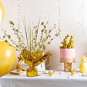 ALISSAR Glitter Gold Star Centerpieces-Table Decorations for Home Decor Birthday Wedding Anniversary Decor (Gold) (4, Gold)