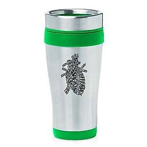 16oz Insulated Stainless Steel Travel Mug Coffee Mug Tumbler Heart Anatomy Anatomical Heart Cardiology Cardiologist Gift Medical Student (Green)
