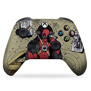 DreamController Deaddpool Headshot Custom X-box Controller Wireless compatible with X-box One/X-box Series X/S Proudly Customized in USA with Permanent HYDRO-DIP Printing (NOT JUST A SKIN)