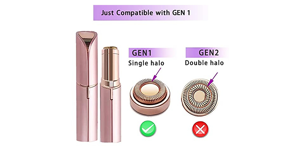 Facial Hair Remover Replacement Heads - Flawless & Gentle