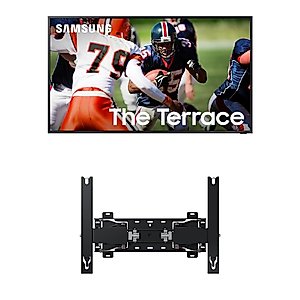 SAMSUNG 85-Inch Class Neo QLED 4K The Terrace Full Sun Outdoor Series, Ultra Bright Picture, IP56 (QN85LST9C, 2023 Model) 85-Inch The Terrace Outdoor Smart TV Wall Mount, WMN5870TC