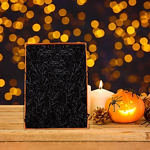 Gloreyan 1/2LB Crinkle Cut Paper Shred, Black Raffia Paper Sherd Filler Grass for Gift Wrapping Basket Filling Birthdays Weddings Party Supply