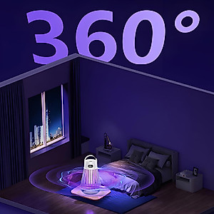 Mozz Guard Mosquito Zapper, 2024 New Generation Portable Cordless Bug Zapper, USB Charing and Low Noise, Suitable for Indoor, Home Garden, Camping, Picnic, Fishing (2PCS-White)