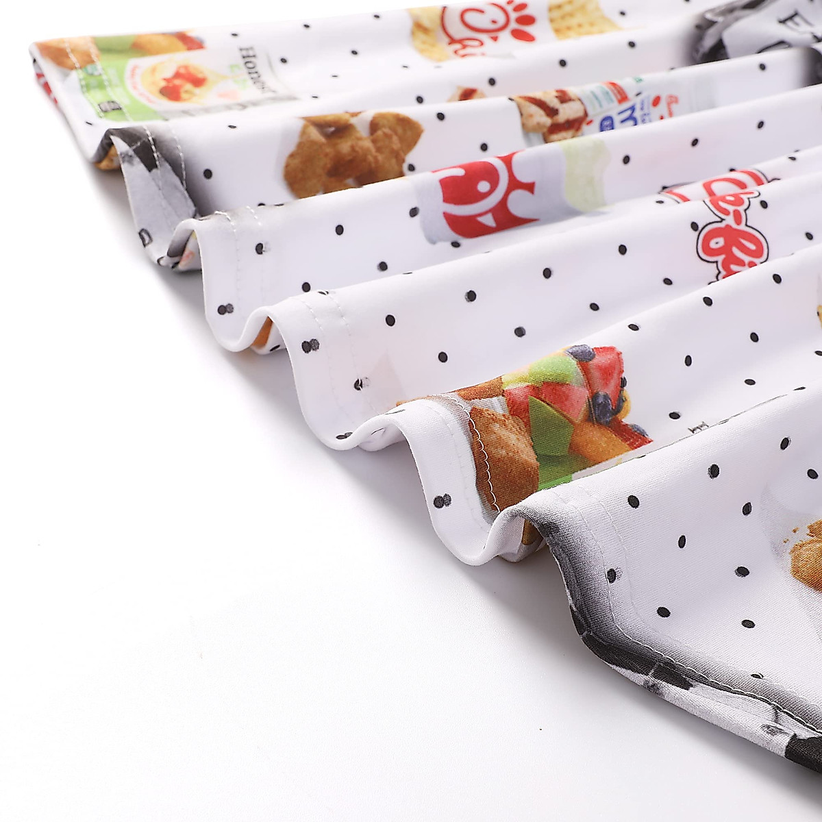 JONGOS Toddler Girls Fried Chicken Burger Pattern Dresses Ruffle Bottom Flutter Sleeve Summer Apparel 4-5T