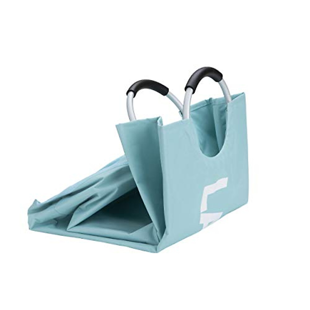 Mind Reader DORMHAMP-BLU 82L Large Basket (5 Colors) Collapsible Fabric Laundry Hamper, Foldable, Folding Washing Bin, Clothing Bag, Double Layer with PE Board, Blue