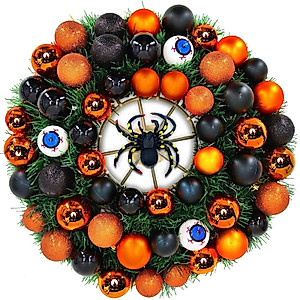 Emopeak 24Pcs Christmas Balls Ornaments for Xmas Christmas Tree - Mini Shatterproof Christmas Tree Decorations Hanging Ball for Holiday Wedding Party Decoration (Orange, 1.2"-3.1CM)