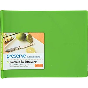 PRESERVE Cutting Board Plastic Small Green, 1 EA