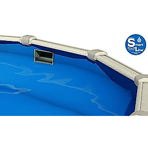 Smartline Solid Blue 28-Foot Round Liner | Overlap Style | 48-to-52-Inch Wall Height | 30 Gauge Virgin Vinyl | Designed for Steel Sided Above-Ground Swimming Pools