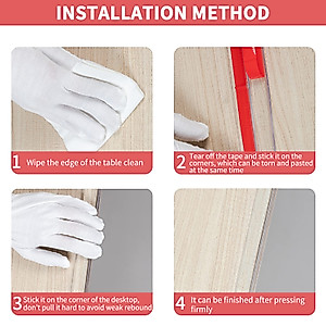 Baby proofing, Edge Protectors Strip, Clear Silicone Corner Strip with Pre-Taped Strong Adhesive for Sharp Edge of Cabinets, Tables, Drawers (0.6×0.6in Width 16.4ft Length)