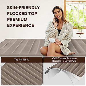 Sebor Camping Air Mattress Queen, Height 9" Durable Queen Airbed, Inflatable Blow Up Mattress Raised Airbed with Storage Bag, Portable Air Bed for Camping Travel and Home, 660 lb MAX (No Pump)