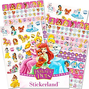 Disney Princess Pop Up Game ~ 3 Pc Bundle with Disney Princess Board Game for Kids with Pop Up Dice, Palace Pets Stickers, and Door Hanger (Princess Party Favors)