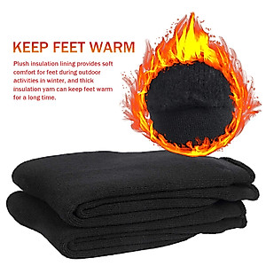Thermal Socks for Men Thick Insulated Heated Socks Winter Warm Socks for Cold Weather(Dark Black) 4 pack