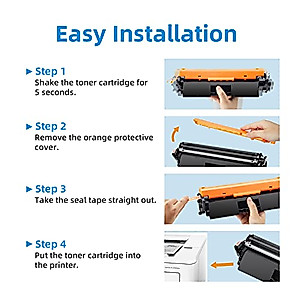 CF217A 17A Black Toner Cartridge Replacement for HP 17A CF217A Perfectly Works with Laserjet Pro M102w MFP M130fw M130nw M130fn M130a M130 M102a M102 Printer (2 Packs, Black)
