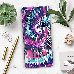 DesignSkinz Spiral Tie Dye V3 Protective Vinyl Decal Wrap Skin Cover Compatible with The Samsung Galaxy S20 (Screen Trim & Back Glass Skin)