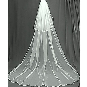 Shop Ginger Wedding 2 Tier Cathedral Royal Custom Make Crystals Rhinestones Bridal Veil Diamond White/Light Ivory