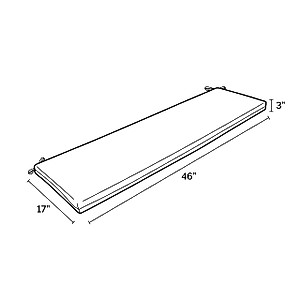 Arden Selections ProFoam Essentials Outdoor Bench Cushion 18 x 46, Moss Green Leala