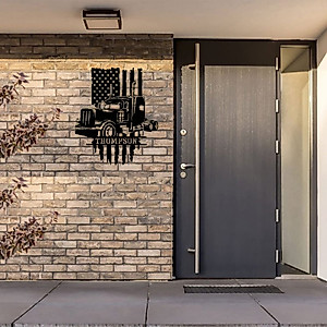 Custom Truck Metal Wall Sign - Personalized Truck Metal Wall Art - Truck Metal Wall Decor - Truck Home Decor - Gift for Him - Indoor Signs