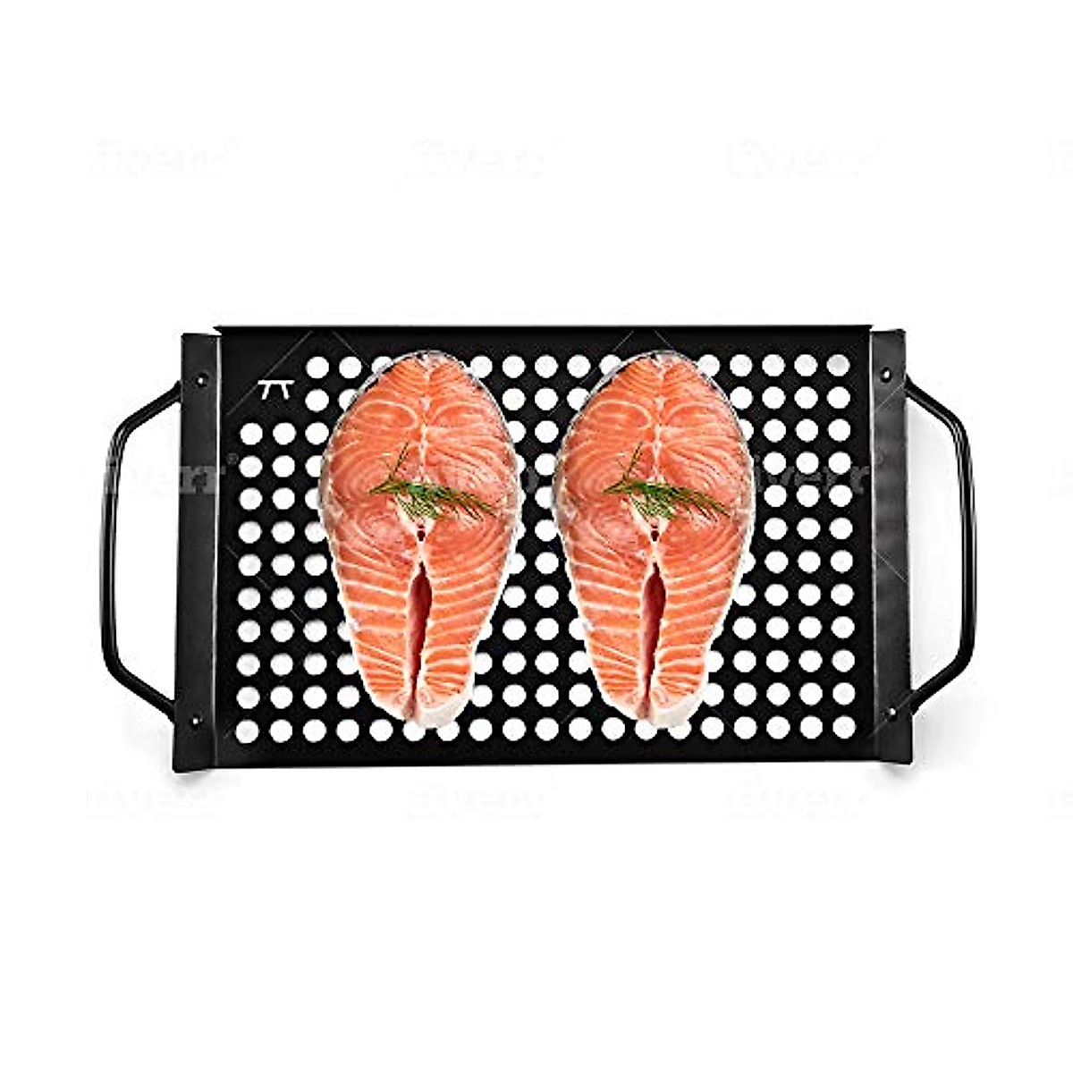 Outset 76452 Non-Stick Grilling and Bbq Grid, 7" x 11", 14" x 11", Set of 2 Black