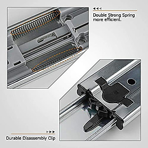 LONTAN 6 Pairs 22 Inch Soft Close Drawer Slides Dresser Drawer Slides - Heavy Duty Drawer Slides Metal Ball Bearing and Full Extension Cabinet Drawer Slides Kitchen 100 LB Capacity