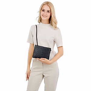 AMELIE GALANTI Small Crossbody Purse Bag For Women,Wristlet Clutch Handbag And Crossbody Wallet With Shoulder Strap For Cell Phone (black-c)