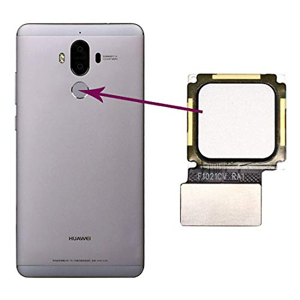 UCAMI JianMing Replacement Compatible with Huawei Mate 9 Fingerprint Sensor Flex Cable(Black) Repair Kit (Color : Silver)