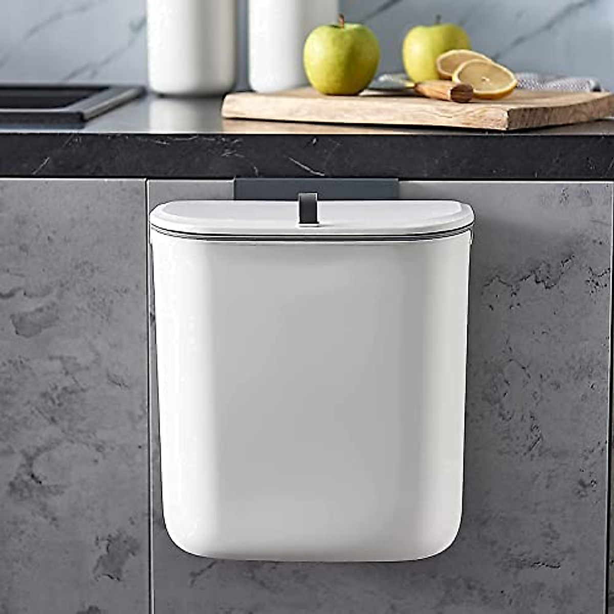 Bundles of 2.5 Gallon Motion Sensor Trash Can and 2.5 Gallon Hanging Trash Can, ELPHECO for Bathroom and Kitchen use