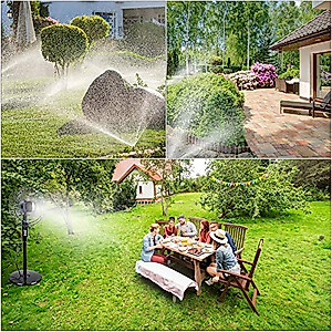 Hotop Fan Misting Kit, Outdoor Fan Misting Cooling System with 6 Brass Mist Nozzles Brass Adapter 19.68 Feet Misting Line 20 Cable Tie for Cooling Patio Garden Greenhouse Breeze Connect to Outdoor Fan
