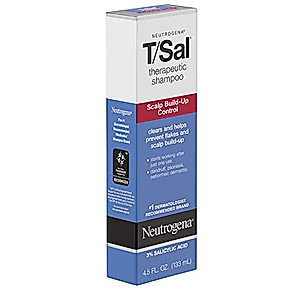 Neutrogena T/Sal Therapeutic Shampoo for Scalp Build-Up Control with Salicylic Acid, Scalp Treatment for Dandruff, Scalp Psoriasis & Seborrheic Dermatitis Relief, 4.5 fl. oz