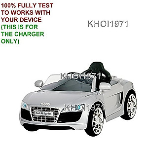 KHOI1971 Wall Charger AC Adapter Compatible with ROLLPLAY BMW i8 Spyder Ride on Silver White Black Black Brown W480E-W W480AC-B W480E FRC 6V Battery Charger