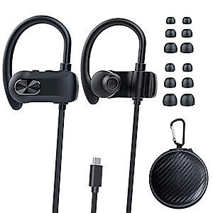 LOETRUY USB C Headphone,Type C Earphone for Samsung, Wired Earbuds with Microphone Earhook, Wired Headphones for Galaxy S22 S21 S20 Ultra Plus Note20, iPad Pro Air 4 Mini 6, OnePlus 9