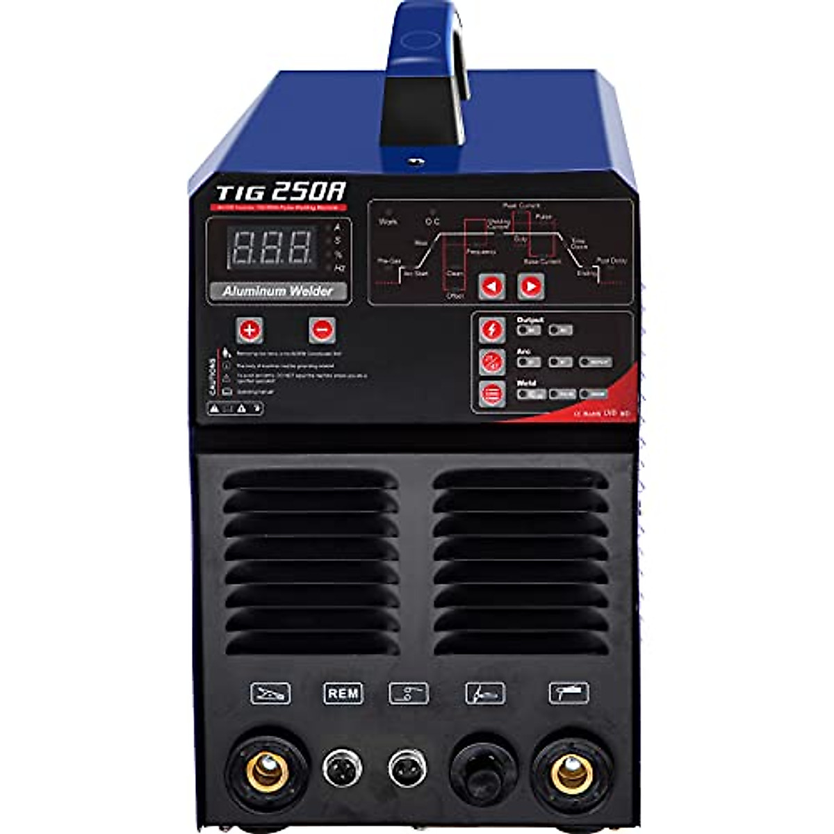 VEVOR TIG Welder AC/DC, 3 in 1 TIG/MMA/ARC Welding Machine with 110/220V Dual Voltage, 250A Aluminum MMA Welder w/Inverter IGBT and Digital Panel, Multiprocess ARC Welder