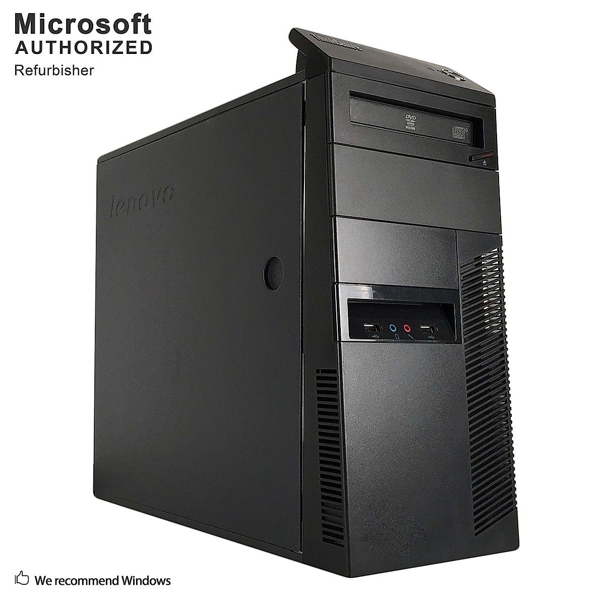 Lenovo ThinkCentre M92p Tower Desktop PC, Intel Quad Core i5-3470 up to 3.6GHz, 8G DDR3, 512G SSD, DVD, WiFi, BT 4.0, Windows 10 64 Bit-Multi-Language Supports English/Spanish/French (Renewed)