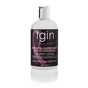 tgin Green Tea Super Moist Leave in Conditioner and Curl Bomb Moisturizing Gel - for Natural Hair - Gift Set - Curly - Dry - Moisture - Black Owned, Women Owned Business - Pack of 2-13 oz