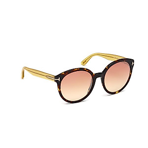 Tom Ford FT0503 52Z Dark Havana Philippa Round Sunglasses Lens Category 2 Lens