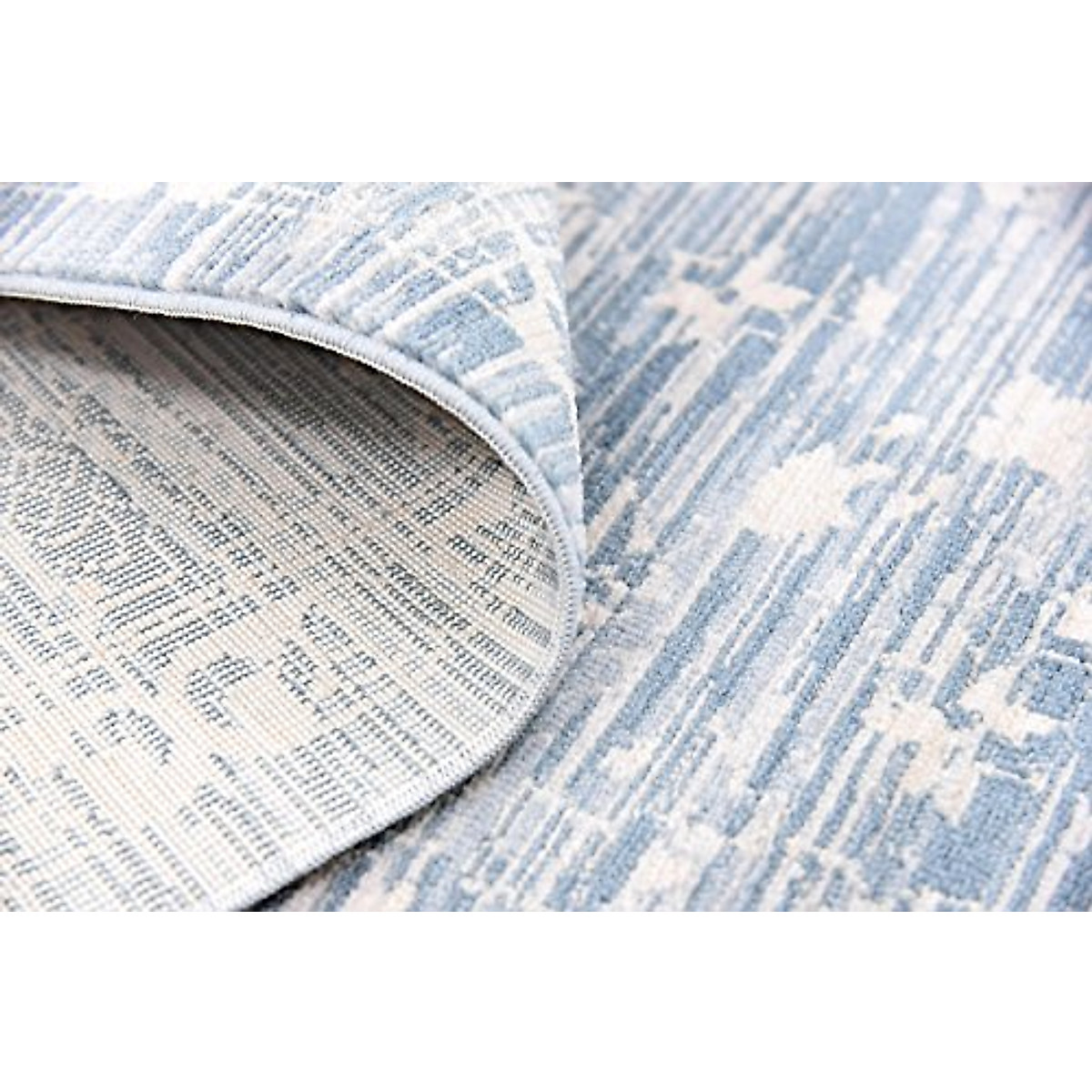 Unique Loom Paris Collection Area Rug - Birch (8' Square, Blue/ Beige)