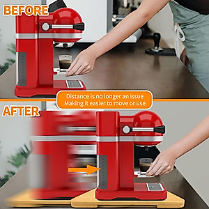 Appliance Slider for Kitchen Small Appliances, Coffee Maker Slider for Counter, Sliding Tray for Stand Mixer, Air Fryer, Espresso Machine, Ideal for Countertop and Under Cabinet Use(14.2"W x 11.7"D)