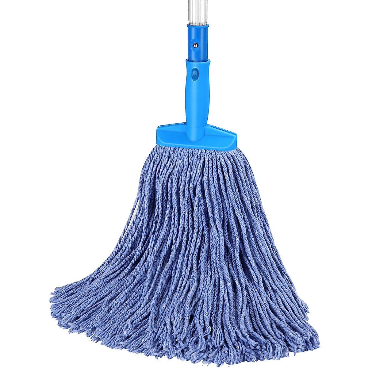 Heavy Duty Commercial Industrial Mop for Floor Cleaning,Beyoco String Wet Mop with Long Handle,Cotton Mop for Home,Garage,Office, Workshop Floor Cleaning- Blue