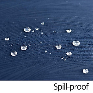 maxmill Jacquard Table Cloth Swirl Pattern Spillproof Wrinkle Resistant Heavy Weight Soft Tablecloth for Kitchen Dinning Tabletop Decoration Outdoor Picnic Rectangle 52 x 70 Inch Navy Blue