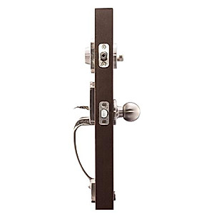 Copper Creek HZ2610XBK-SS Heritage Front Entrance Handleset in Satin Stainless with Ball Knob Interior