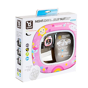 BenBat Baby Car Mirror - Safety Car Seat Mirror for Rear Facing Infant - Shatterproof Clear Wide Vision Day and Night - Entertain See and Soothe with Remote control - Crash Tested and Certified, Blue