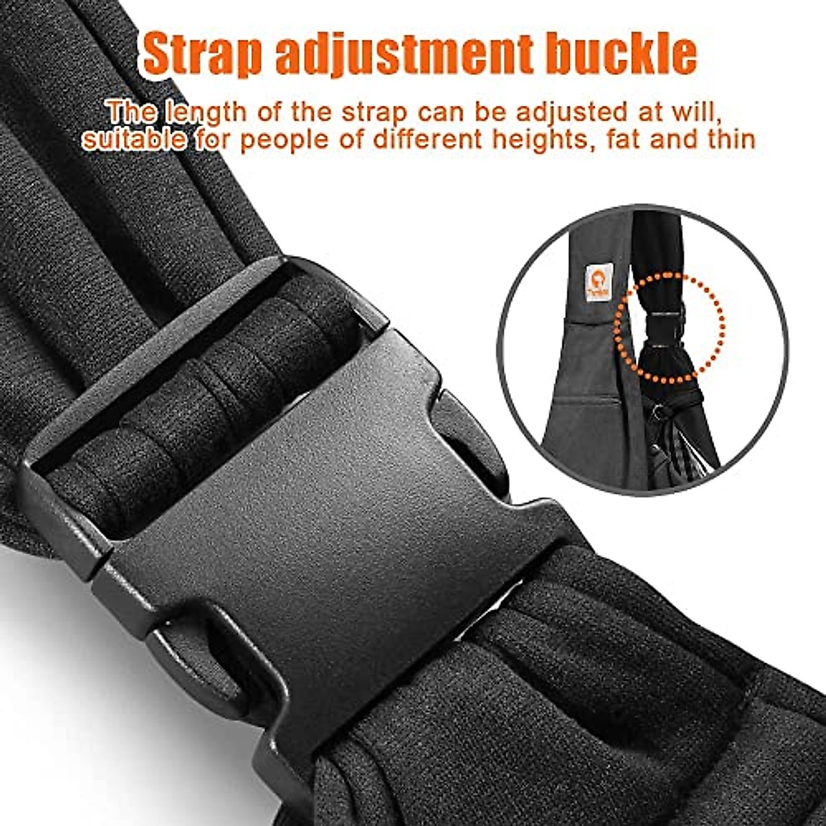 TOMKAS Dog Sling Carrier for Small Dogs Puppy Carrier for Small Dogs (Black, Adjustable Strap & Zipper Pocket)