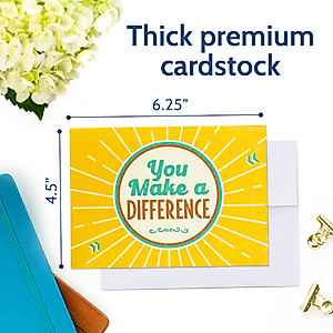 24 Appreciation Cards with Envelopes - Team Gifts, Teacher Gifts Bulk, Volunteer and Employee Appreciation Cards, Gratitude and Encouragement Cards for Nurse Appreciation Week and Staff Appreciation Day - Boxed Set of Thank You Cards Bulk to Say You Make