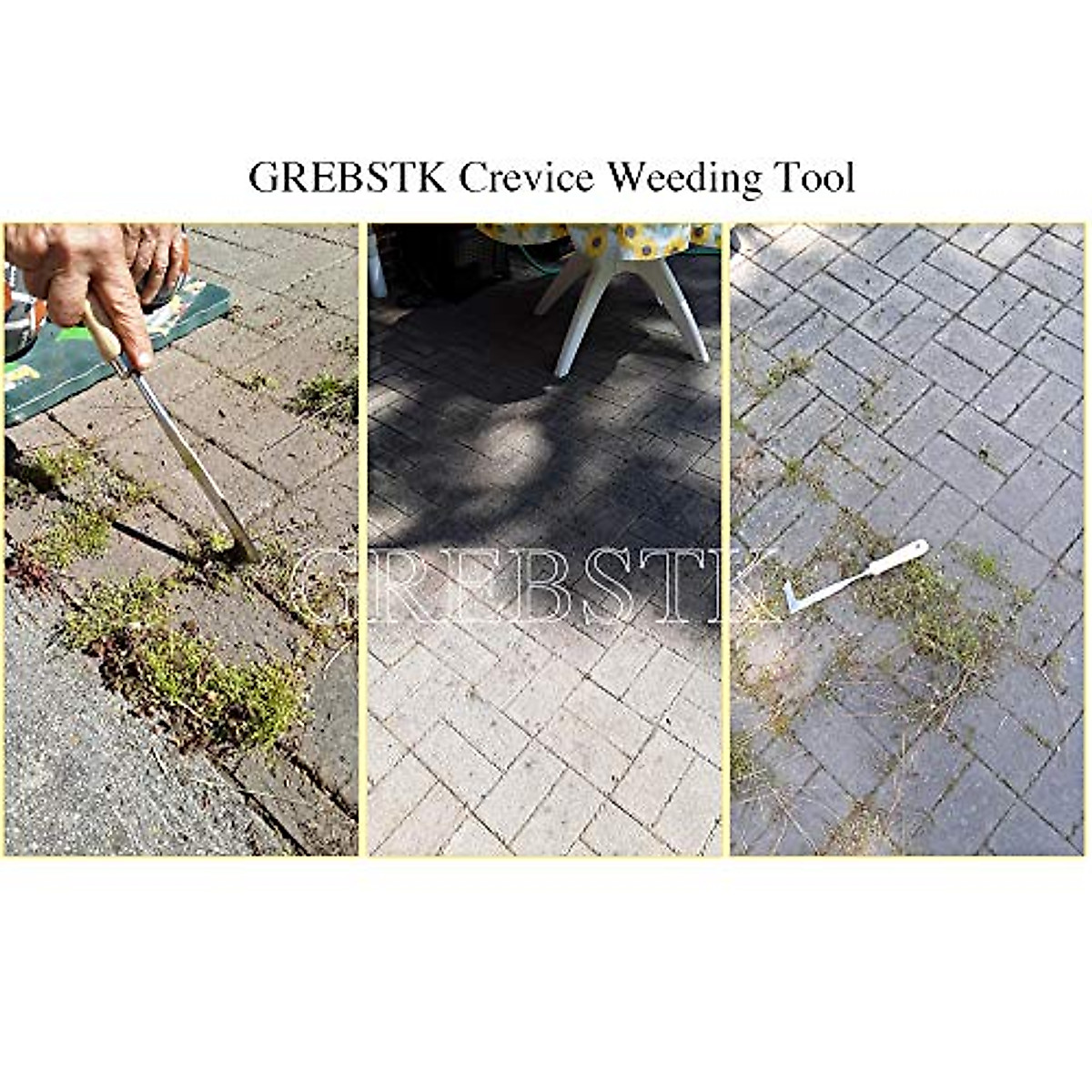 GREBSTK Crack Weeder Crevice Weeding Tool Manual Weeder Beech Handle Lawn Yard Gardening Tool