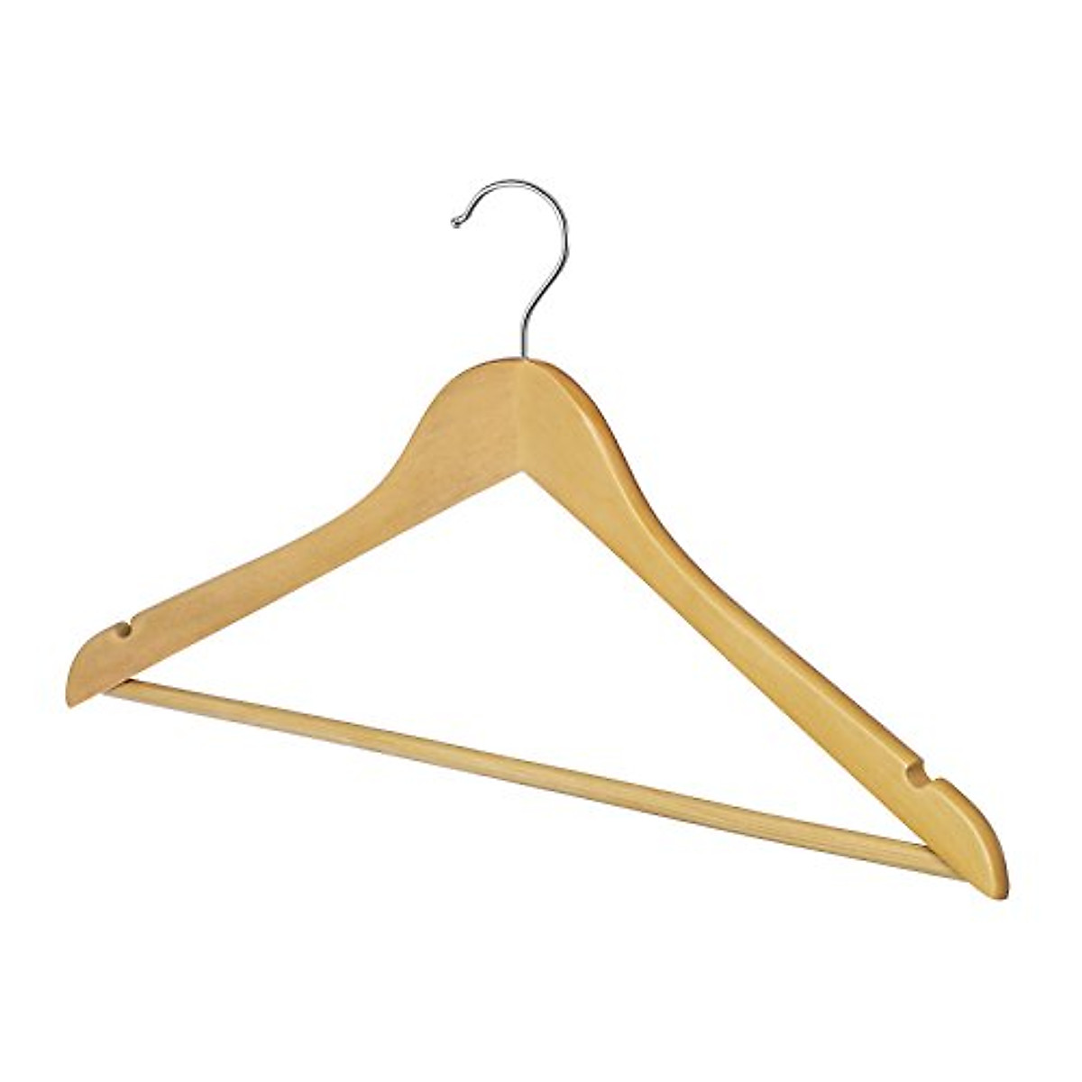 Whitmor GRADE A Natural Wood Suit Hangers (Set of 16)